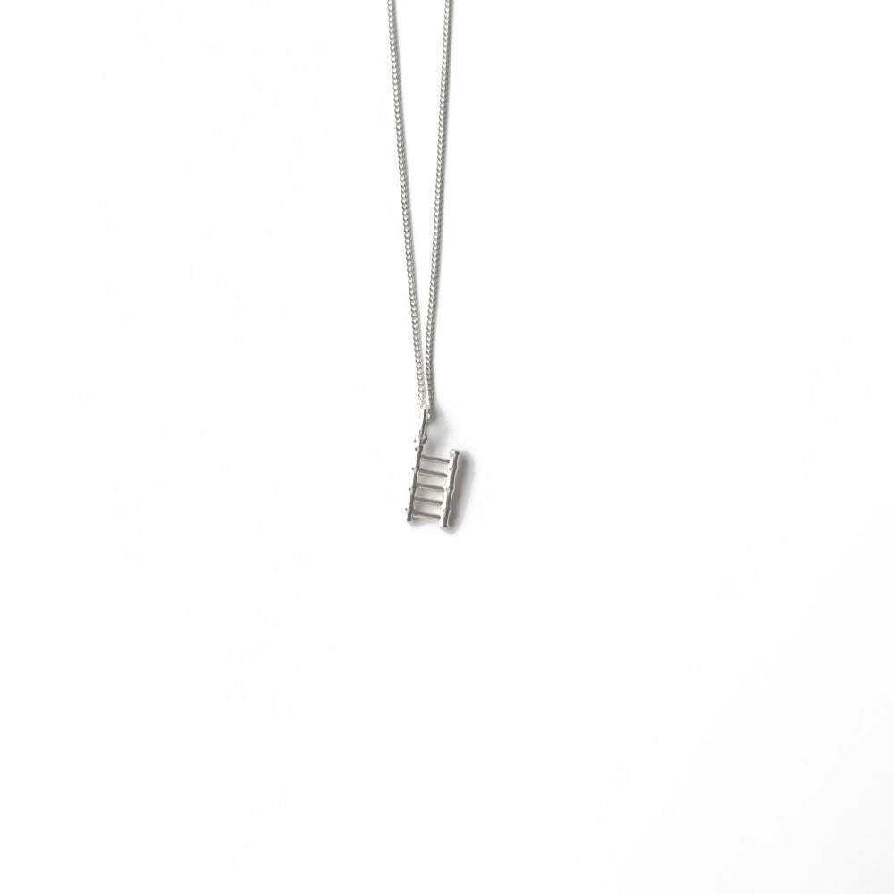 Jewmei One Step at a Time Minimalist Silver Ladder Necklace